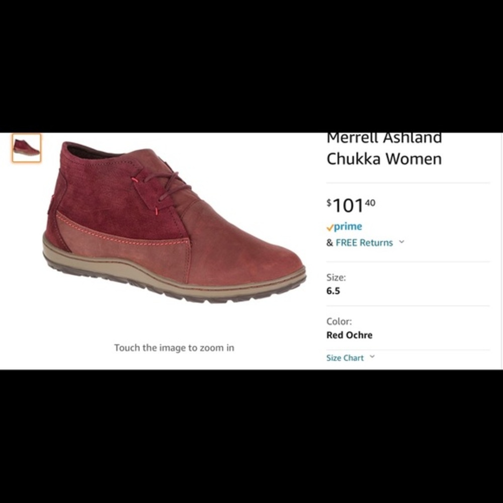 Merrell Ashland Chukka Boot Suede Leather Red Ochre W… - Gem